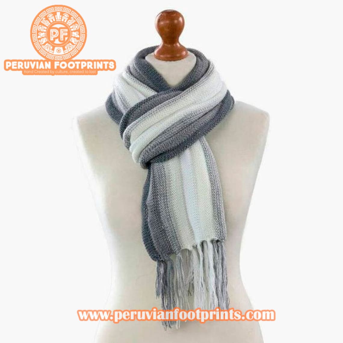 Bufandas de alpaca rayadas / Bufanda de alpaca peruana suave / | Etsy