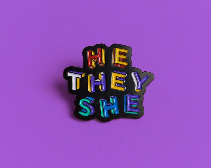 He She They Pronouns Pride Pin LGBT Badge Pride Pronouns LGBT Rainbow ... He She They Pronouns Pride Pin LGBT Badge Pride Pronouns LGBT Rainbow ...