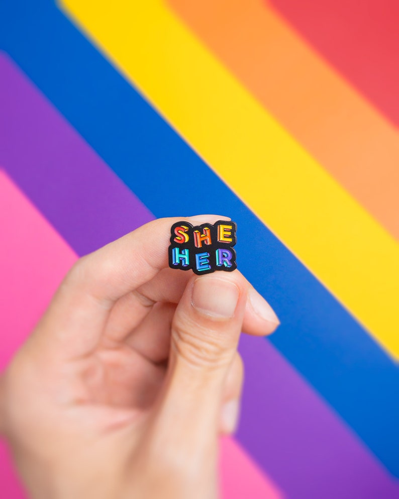 She Her Pronouns Pride Pin LGBT Pride Badge Pride Pronouns - Etsy