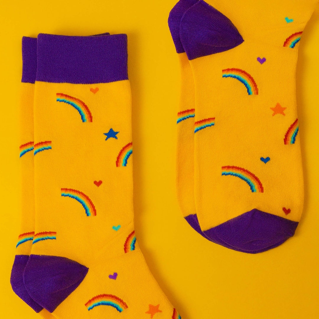 Pride Socks Rainbows LGBT Pride Socks — Pride Rainbow Queer Bisexual ...