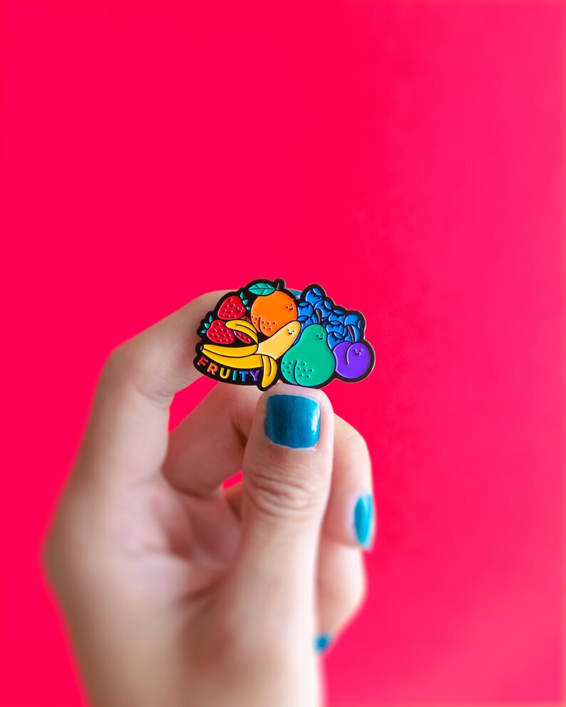 Subtle Pride Pin Fruity LGBT Badge Minimalist Pride LGBT - Etsy