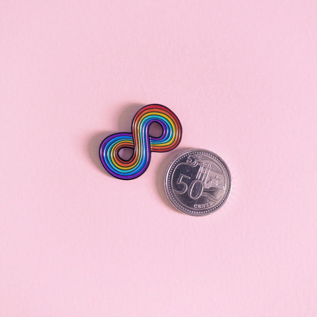Infinity Rainbow Pride Pin Minimalist Pride LGBT Rainbow | Etsy