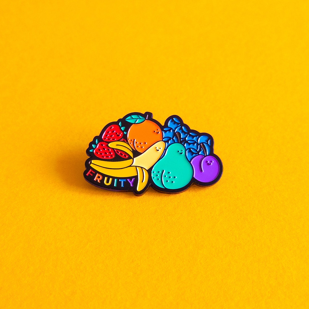 Subtle Pride Pin Fruity LGBT Badge — Minimalist Pride LGBT Rainbow ...