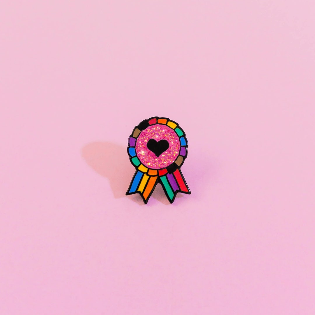 LGBT Inclusive Award Badge Pride Pin — Minimalist Pride Bisexual Queer ...