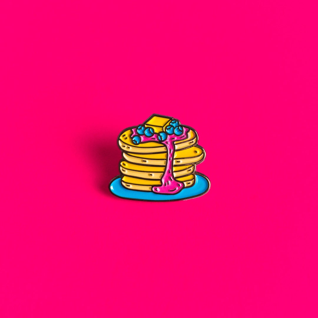 Pansexual Pride Pin Subtle Pancake Pin — Pan Pride Badge Lgbt Pan