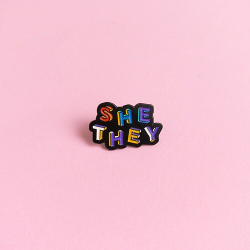 She Her Pronouns Enamel Pin - Etsy