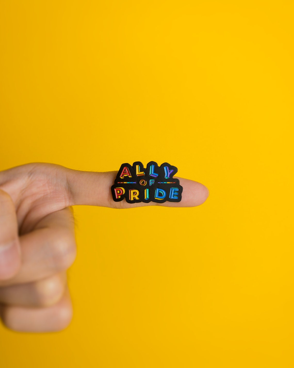 Ally LGBT Pride Pin Minimalist Pride LGBT Rainbow Ally Badge | Etsy