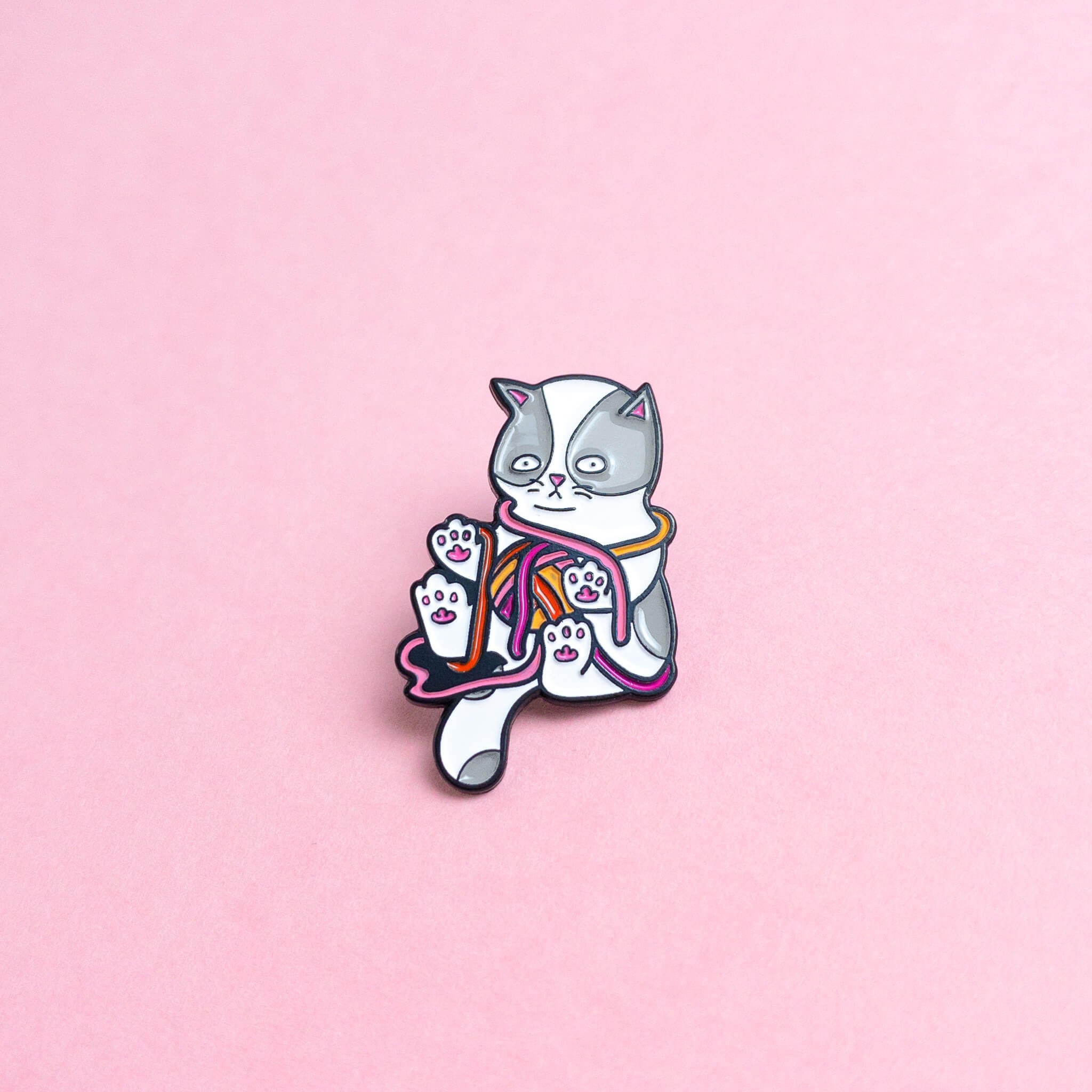 Lesbian Pride Pin Cat Subtle Lesbian Pride Badge — Minimalist Pride ...