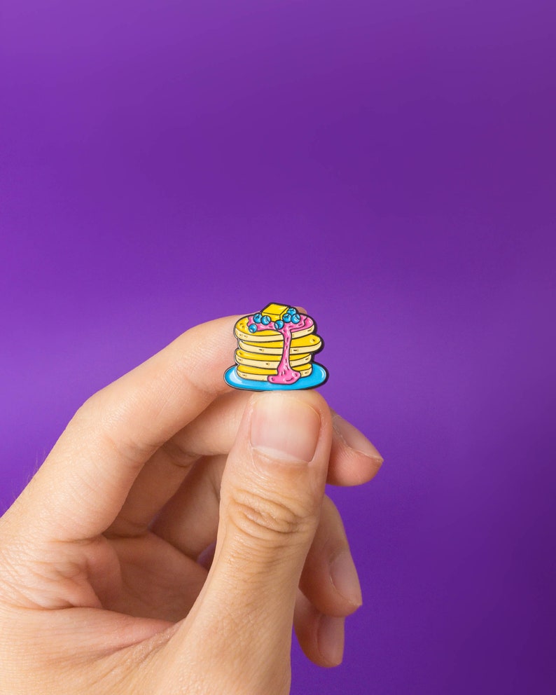 Pansexual Pride Pin Subtle Pancake Pin Pan Pride Badge LGBT - Etsy