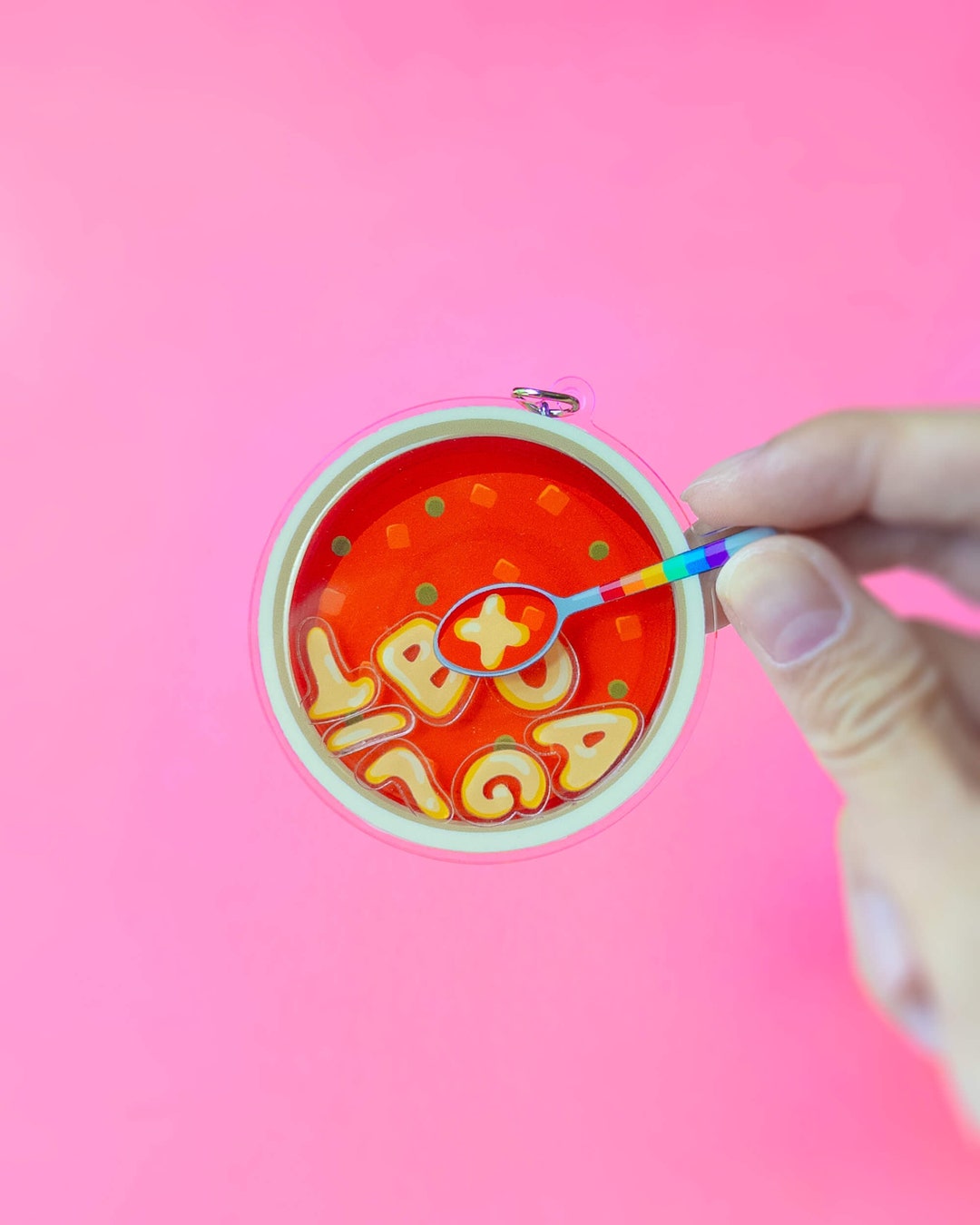 LGBTQIA+ Alphabet Soup Keychain Subtle Pride — Gay Lesbian Bisexual ...