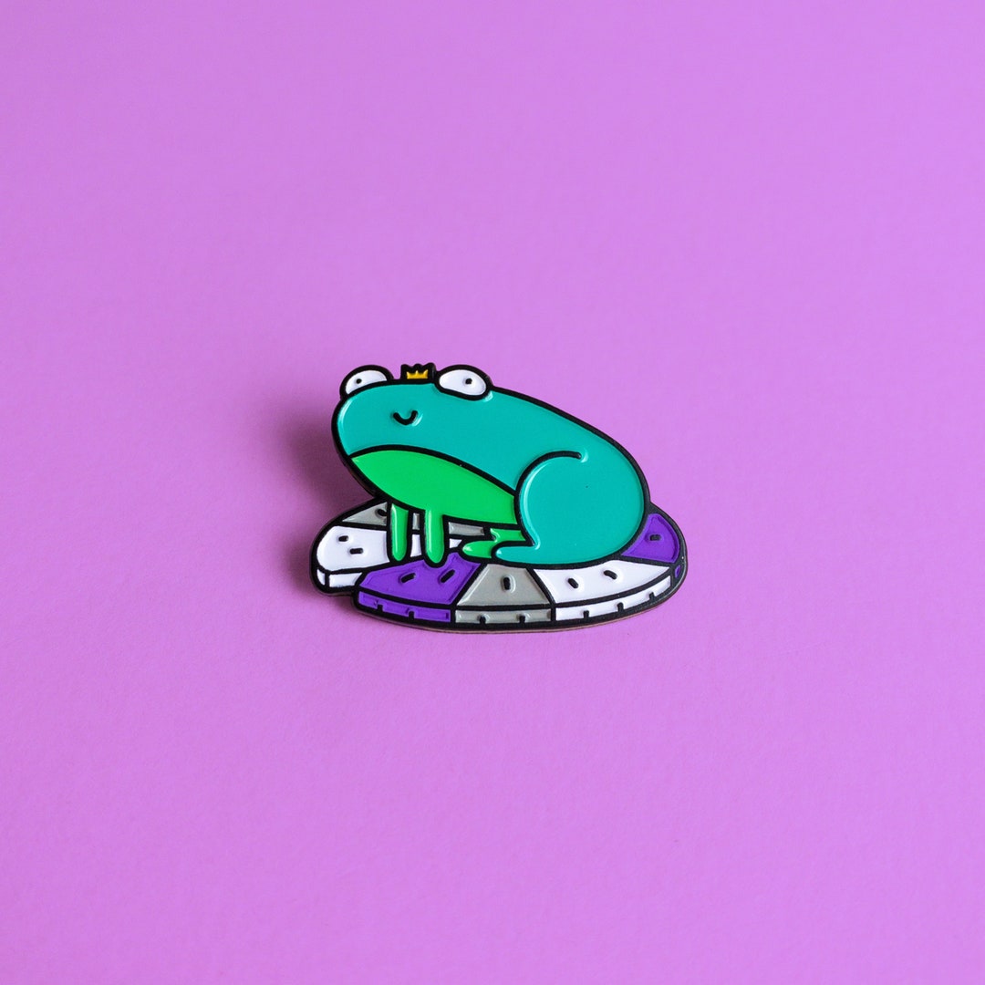 Asexual Pride Pin Subtle Ace Frog Badge Minimalist Pride LGBT Ace Frog ...