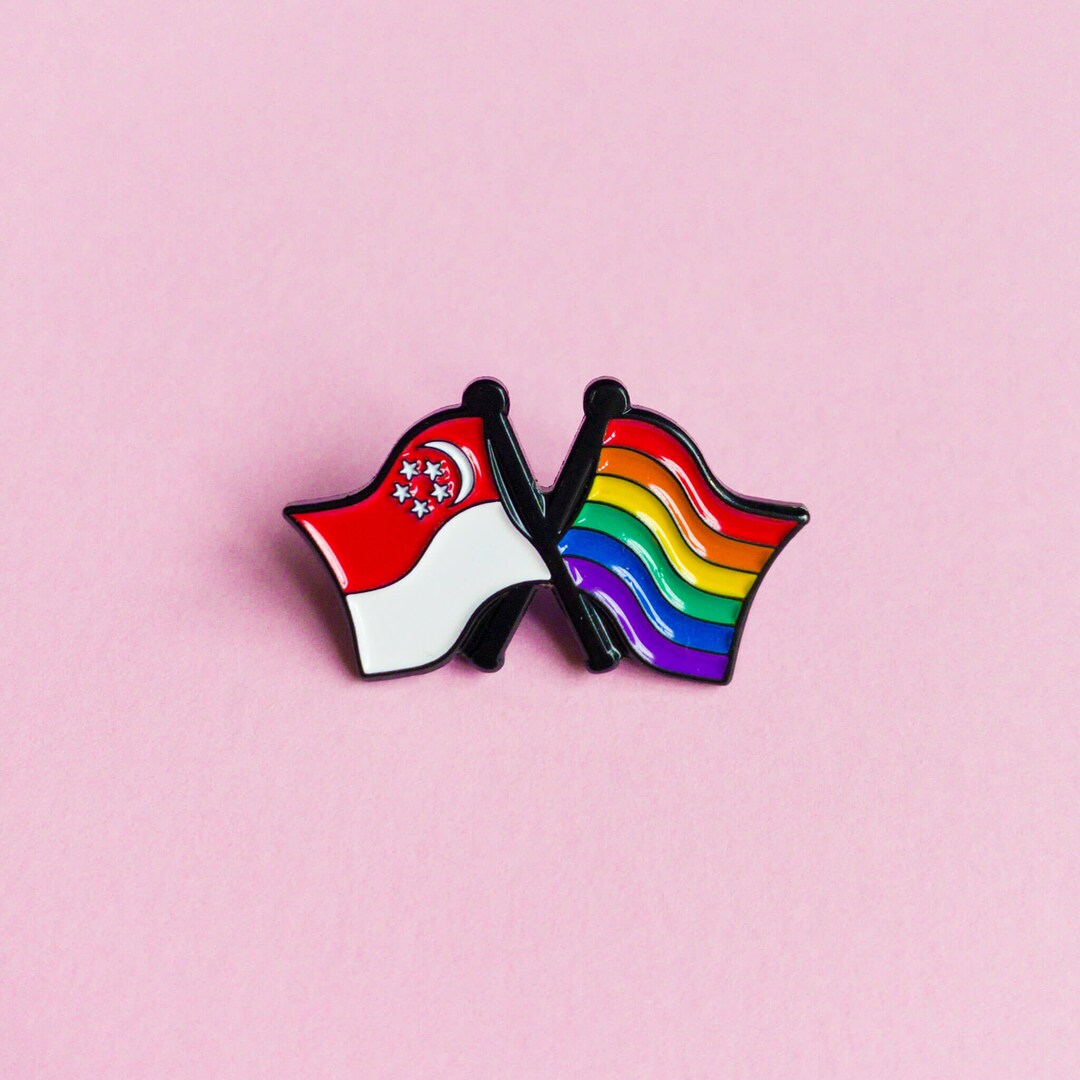 Singapore Pride Pin LGBT Subtle Pride Badge Minimalist Pride LGBT ...