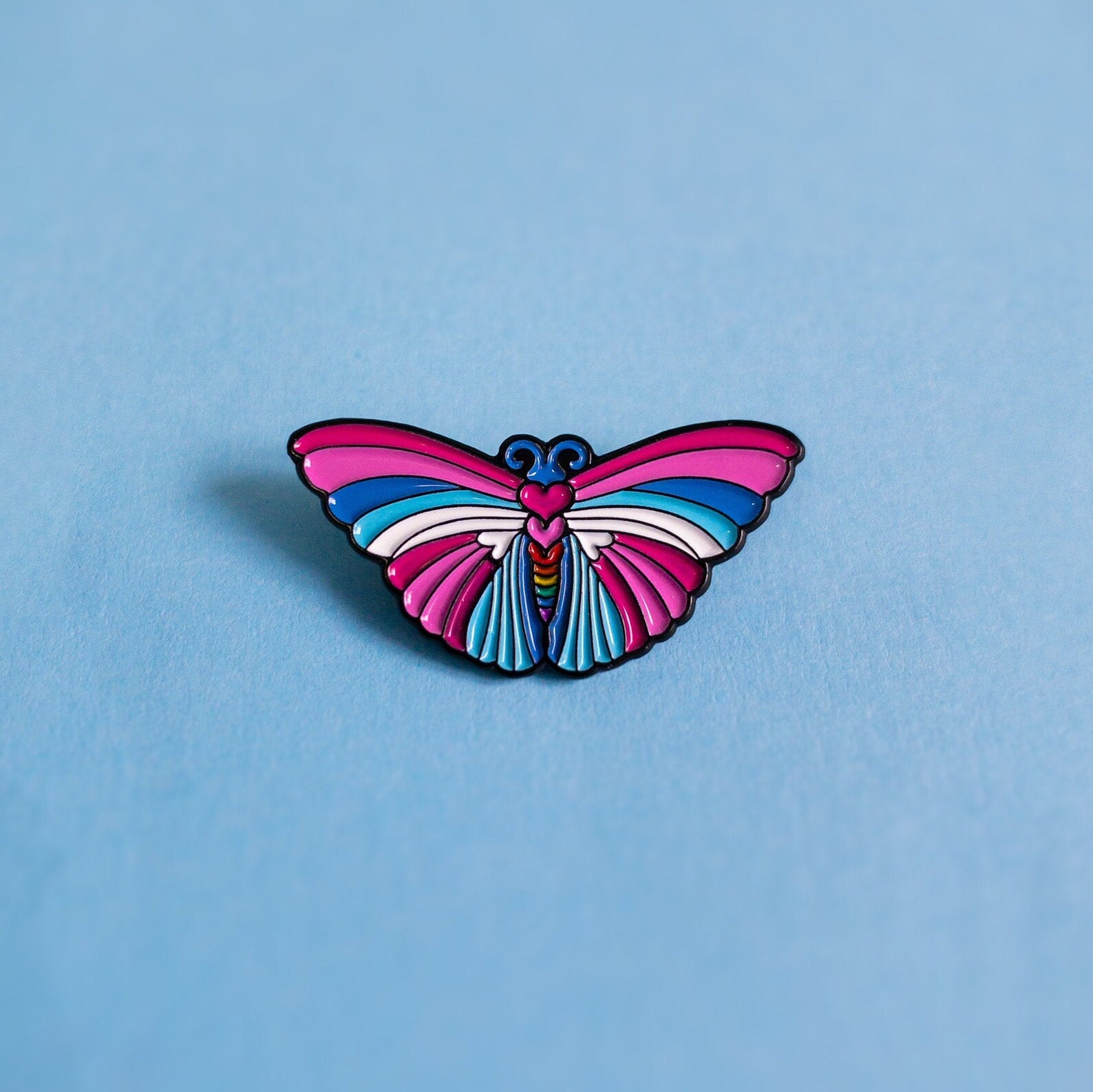 Transgender Pride Pin Subtle Trans Butterfly Badge Pride - Etsy