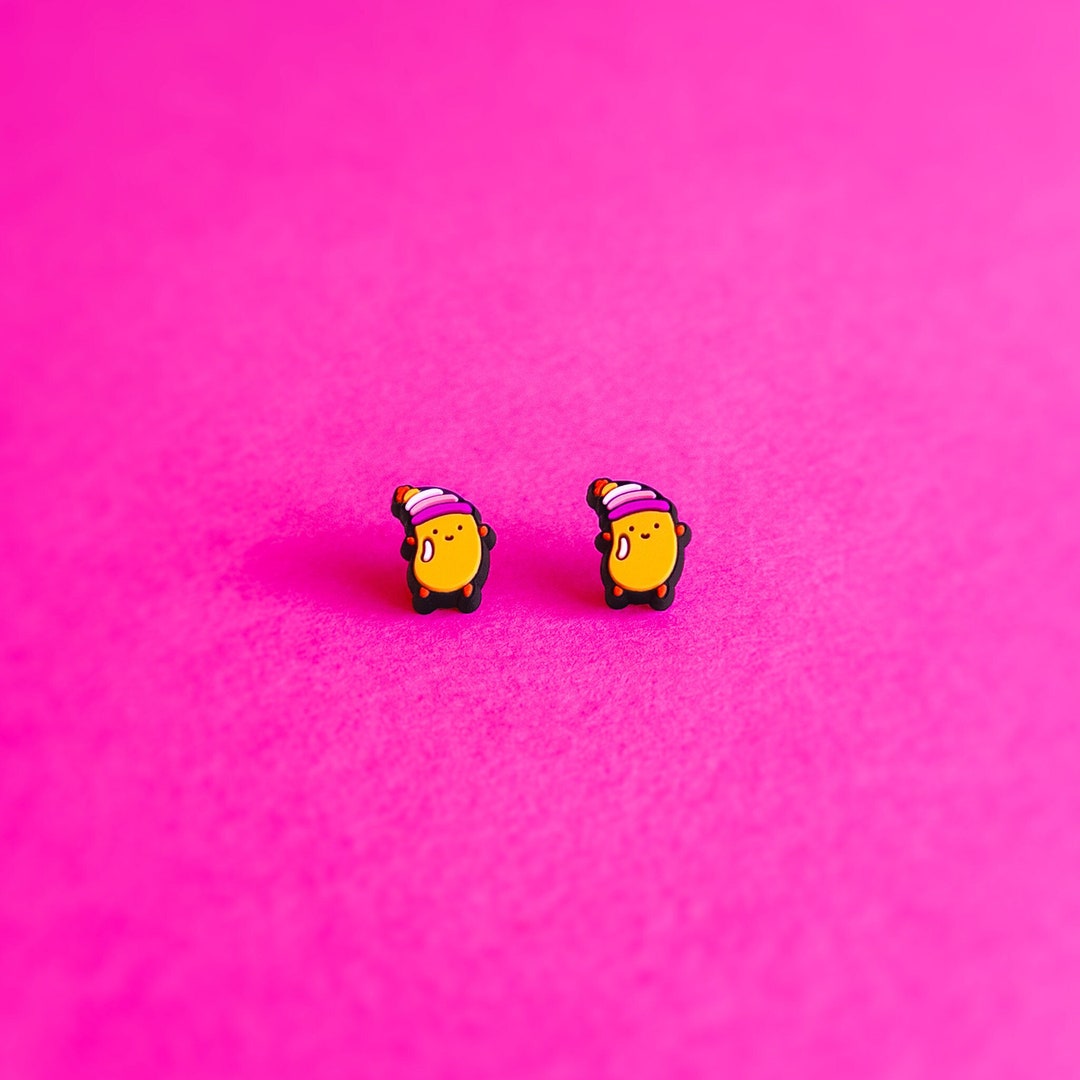 Le Dollar Bean Lesbian Lesbean LGBT Pride Stud Earrings — Minimalist ...