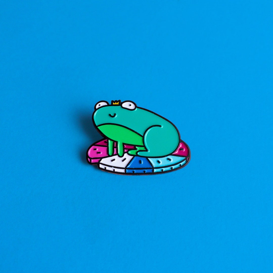 Transgender Pride Pin Subtle Trans Frog Pin — Pride LGBT Trans Frog ...