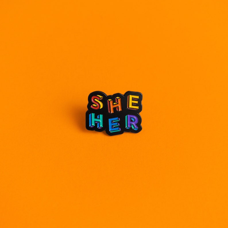She Her Pronouns Pride Pin LGBT Pride Badge Pride Pronouns - Etsy