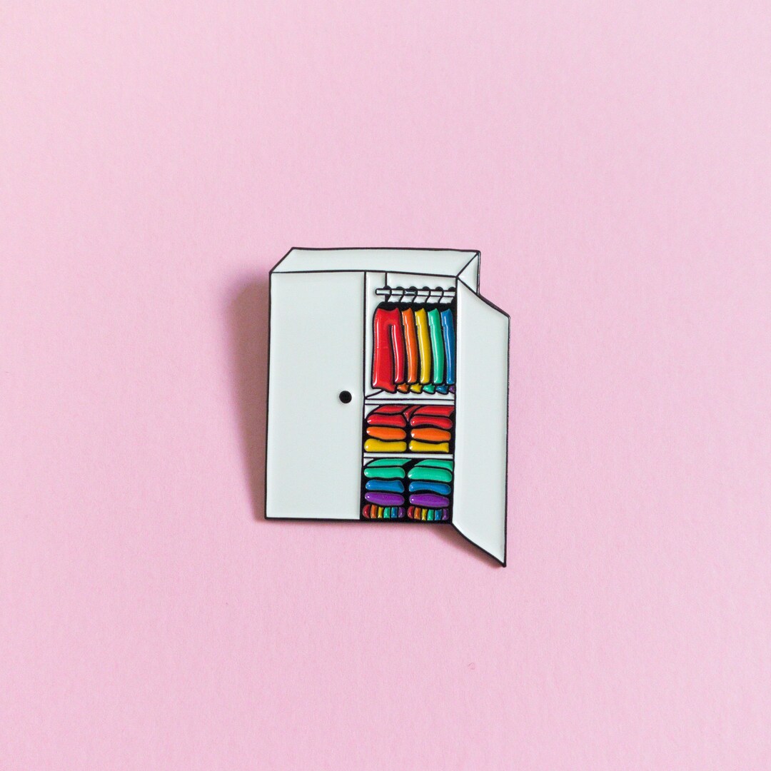 Closet Rainbow Pride Pin — Pride LGBT Rainbow Queer Badge Lesbian Gay ...
