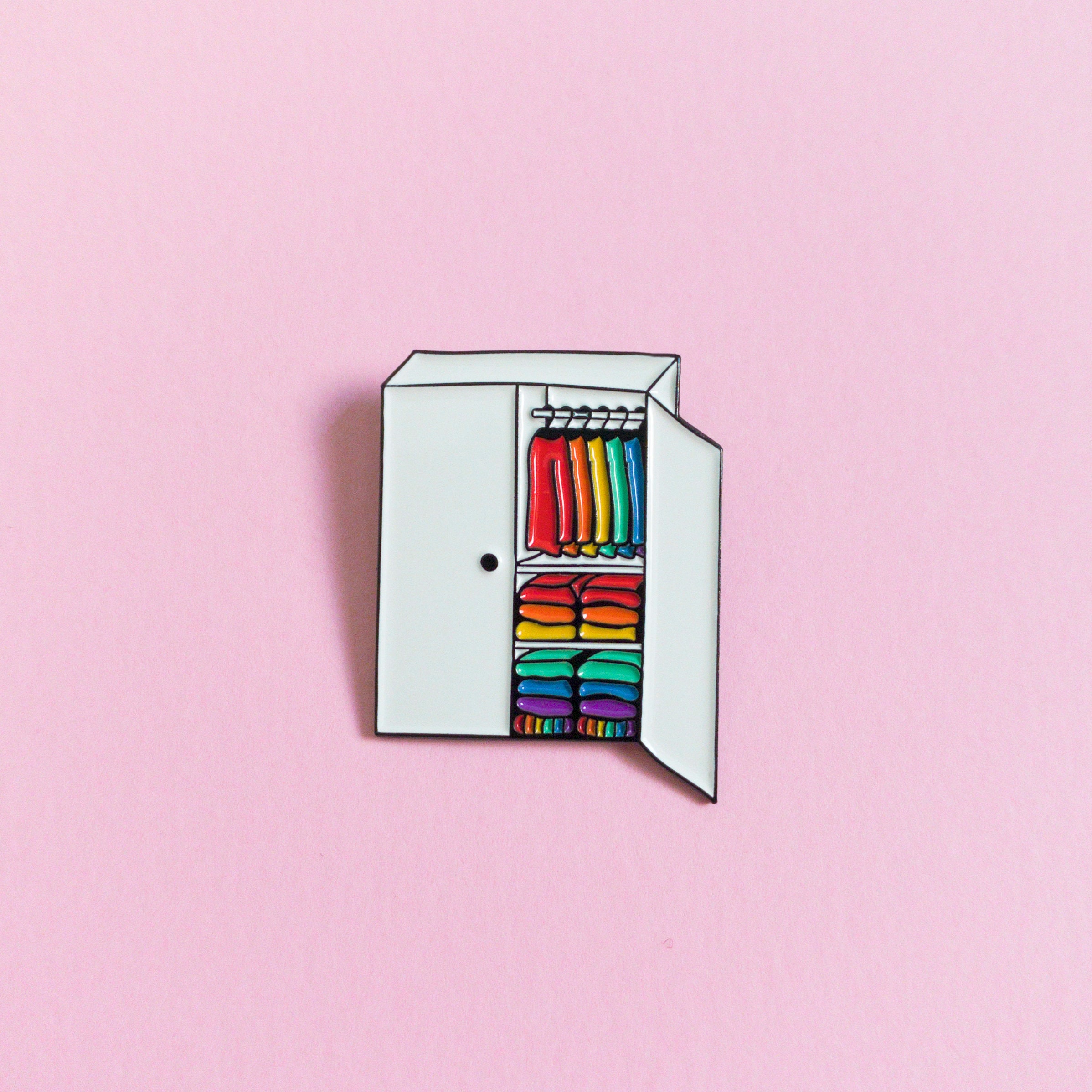 Closet Rainbow Pride Pin Pride LGBT Rainbow Queer Badge - Etsy
