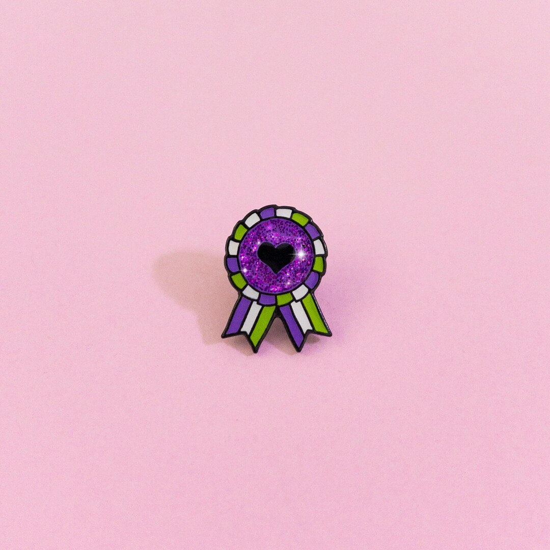 Genderqueer Award Badge Pride Pin — Minimalist Pride Genderqueer Queer ...