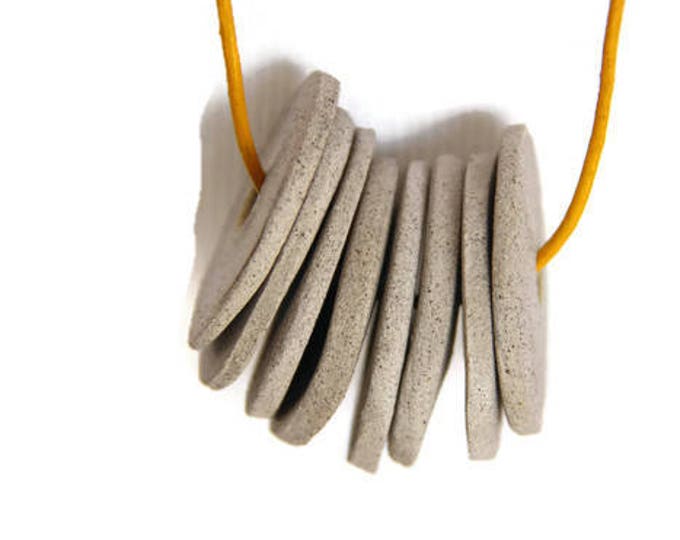 Ceramic Handmade Beads Necklace Natural Color Ceramic Beads - Etsy Israel