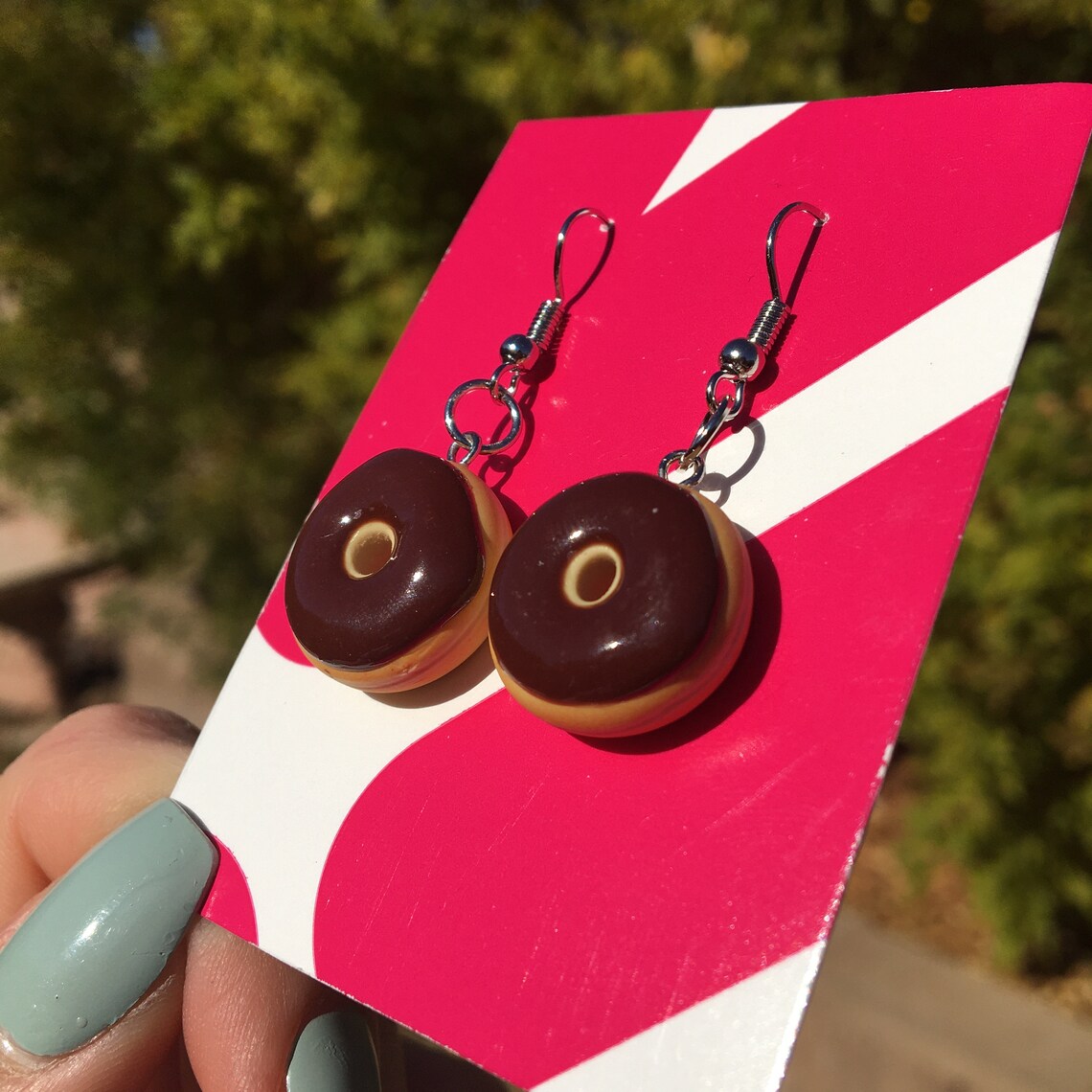 Polymer Clay Dunkin Donuts Inspired Earrings - Etsy Canada