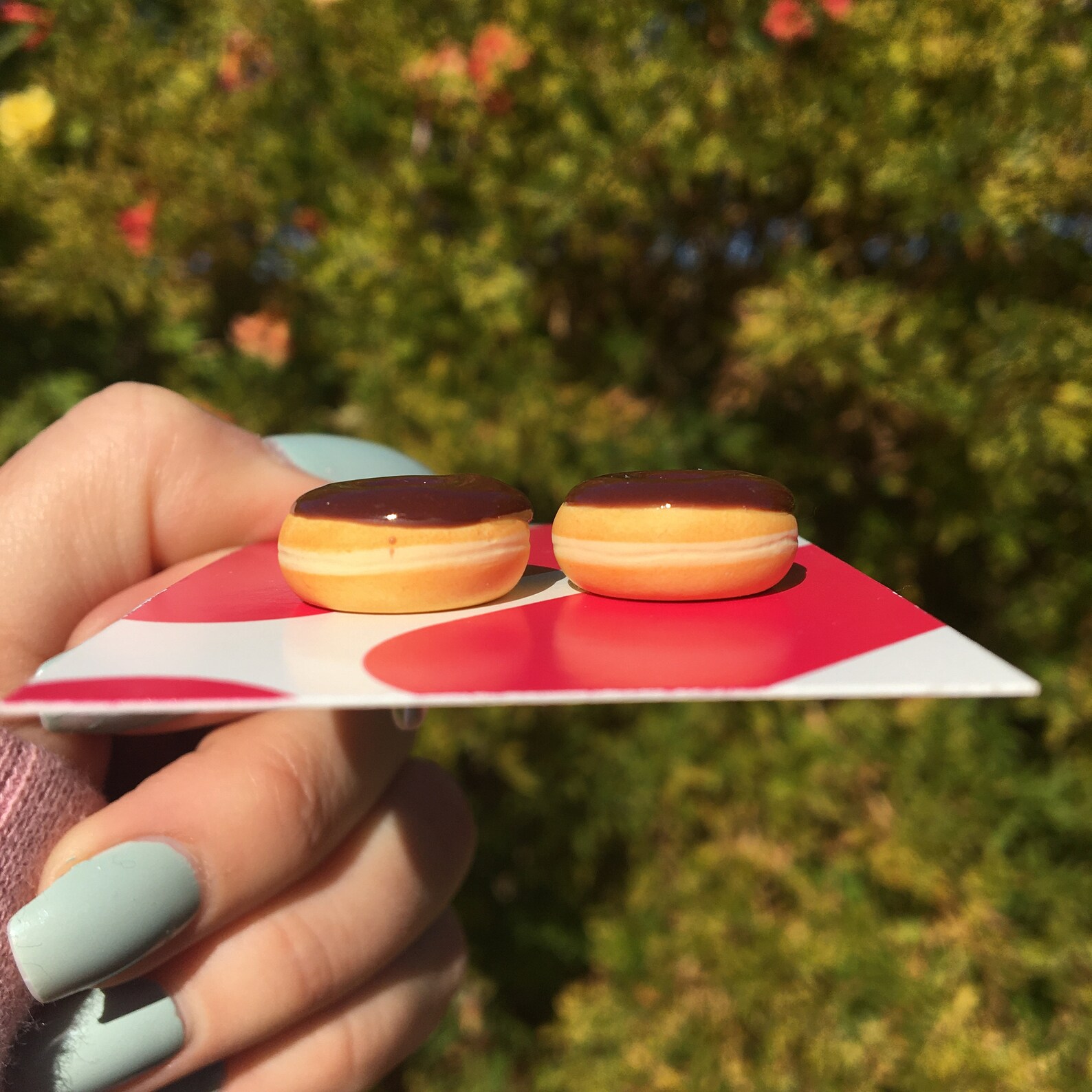 Polymer Clay Dunkin Donuts Inspired Earrings - Etsy Canada