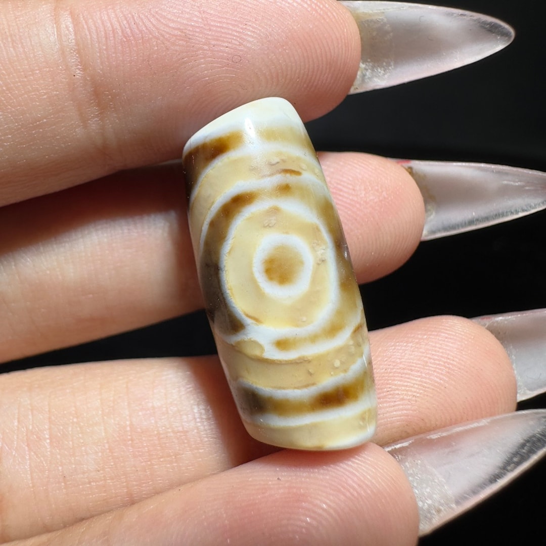 27x12mm Tibet 2 Eyes Old Dzi Bead, Free Make Necklace, Happiness Dzi Bead - Etsy