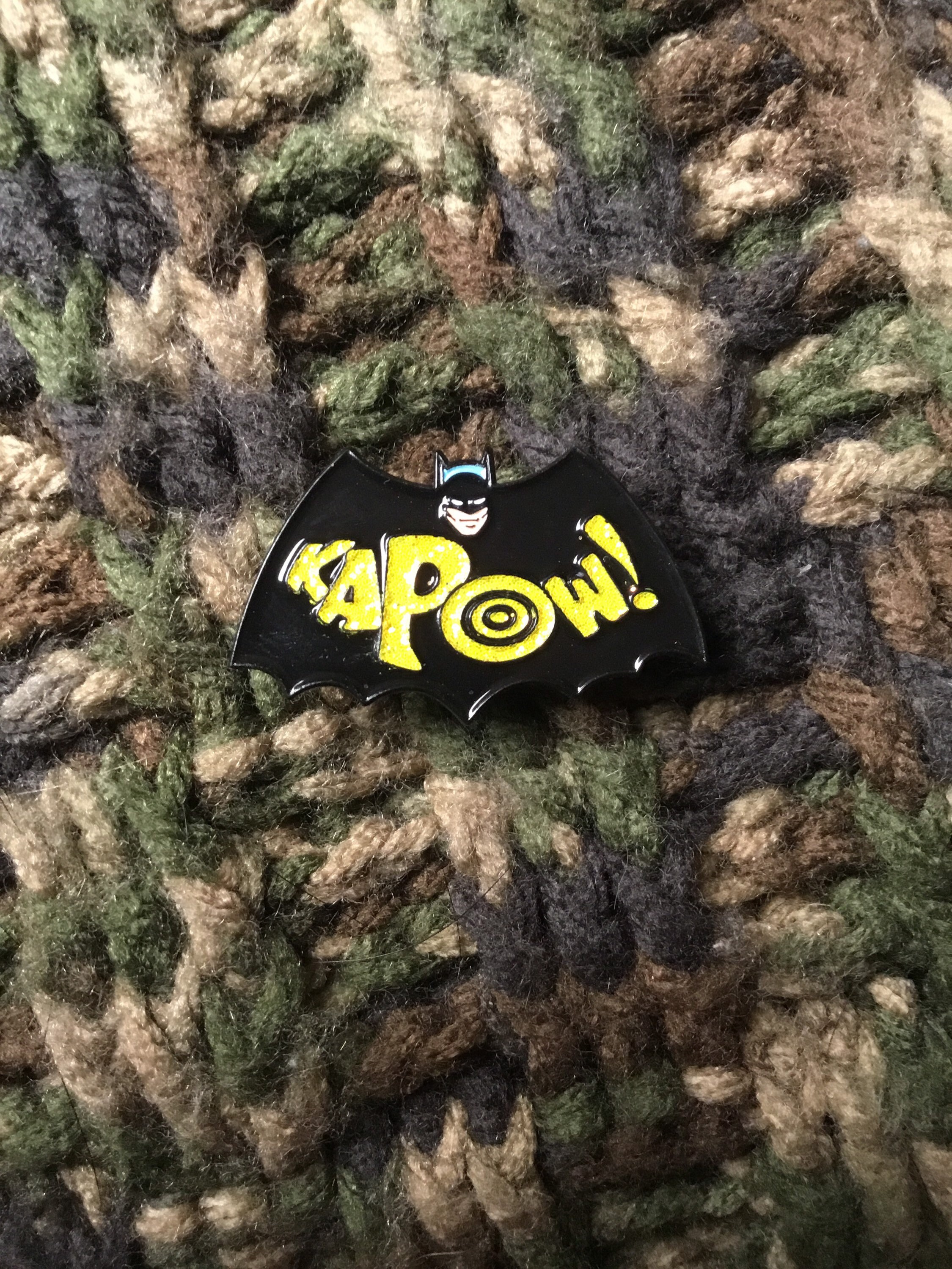 Kapow Batman Enamel Pin - Etsy