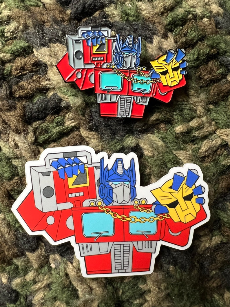 Transformers Optimus Prime Blaster Enamel Pin - Etsy