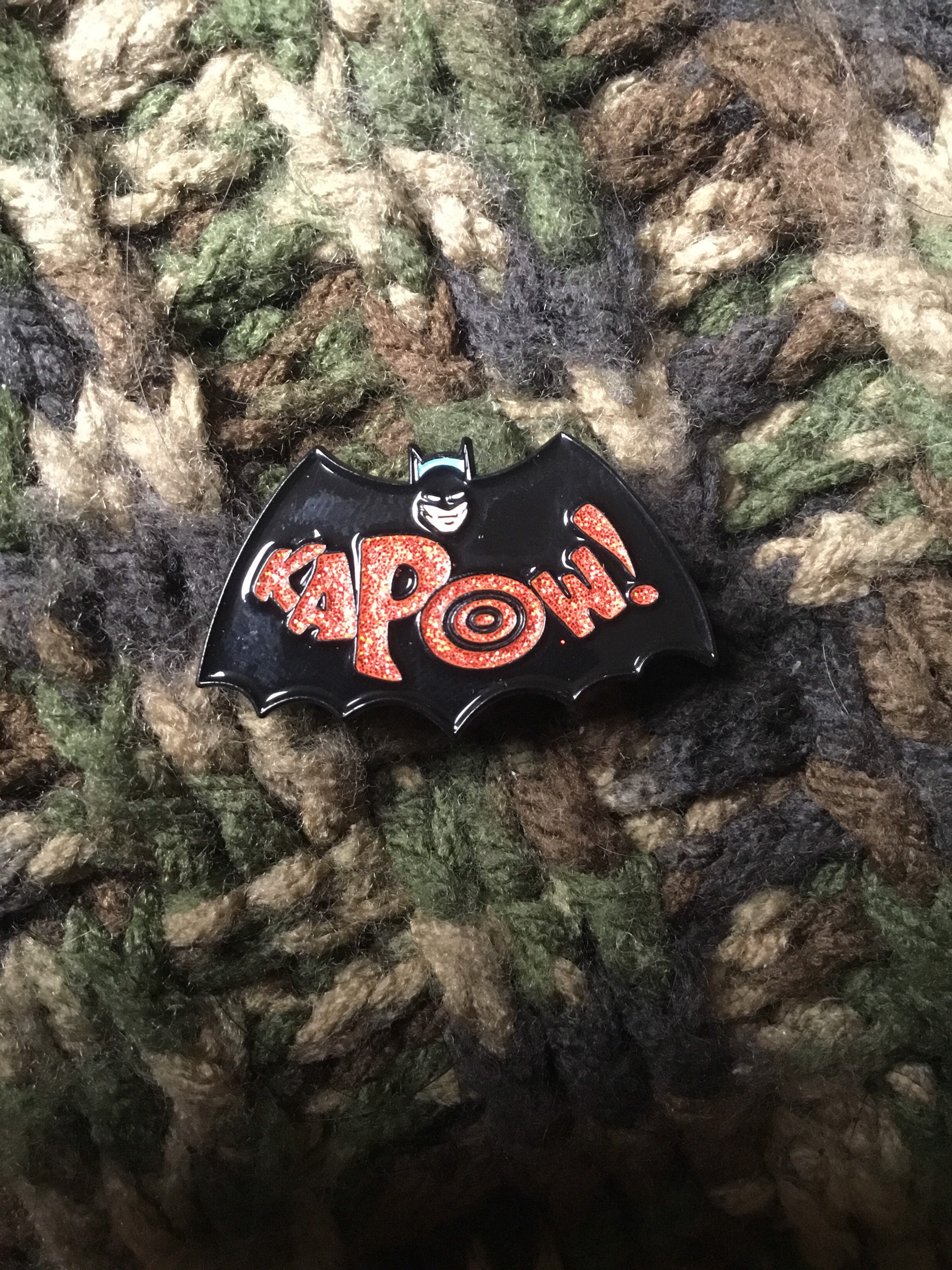 Kapow Batman Enamel Pin - Etsy