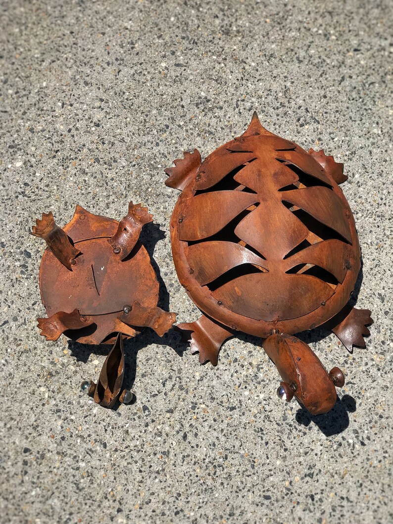 Rustic Metal Turtle Turtle Family single Item Handmade - Etsy