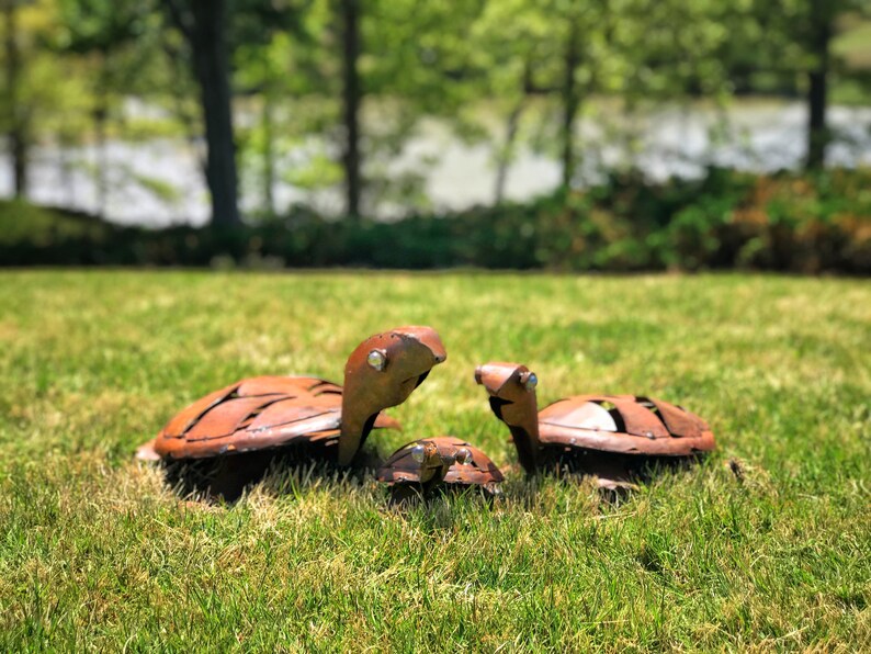 Rustic Metal Turtle Turtle Family single Item Handmade - Etsy
