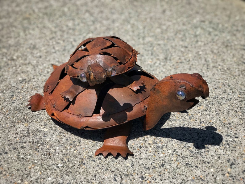 Rustic Metal Turtle Turtle Family single Item Handmade - Etsy