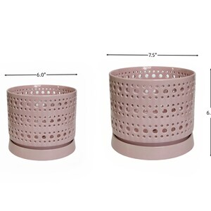 Handmade Modern Perforated Design Ceramic Orchid Pot With Attached ...