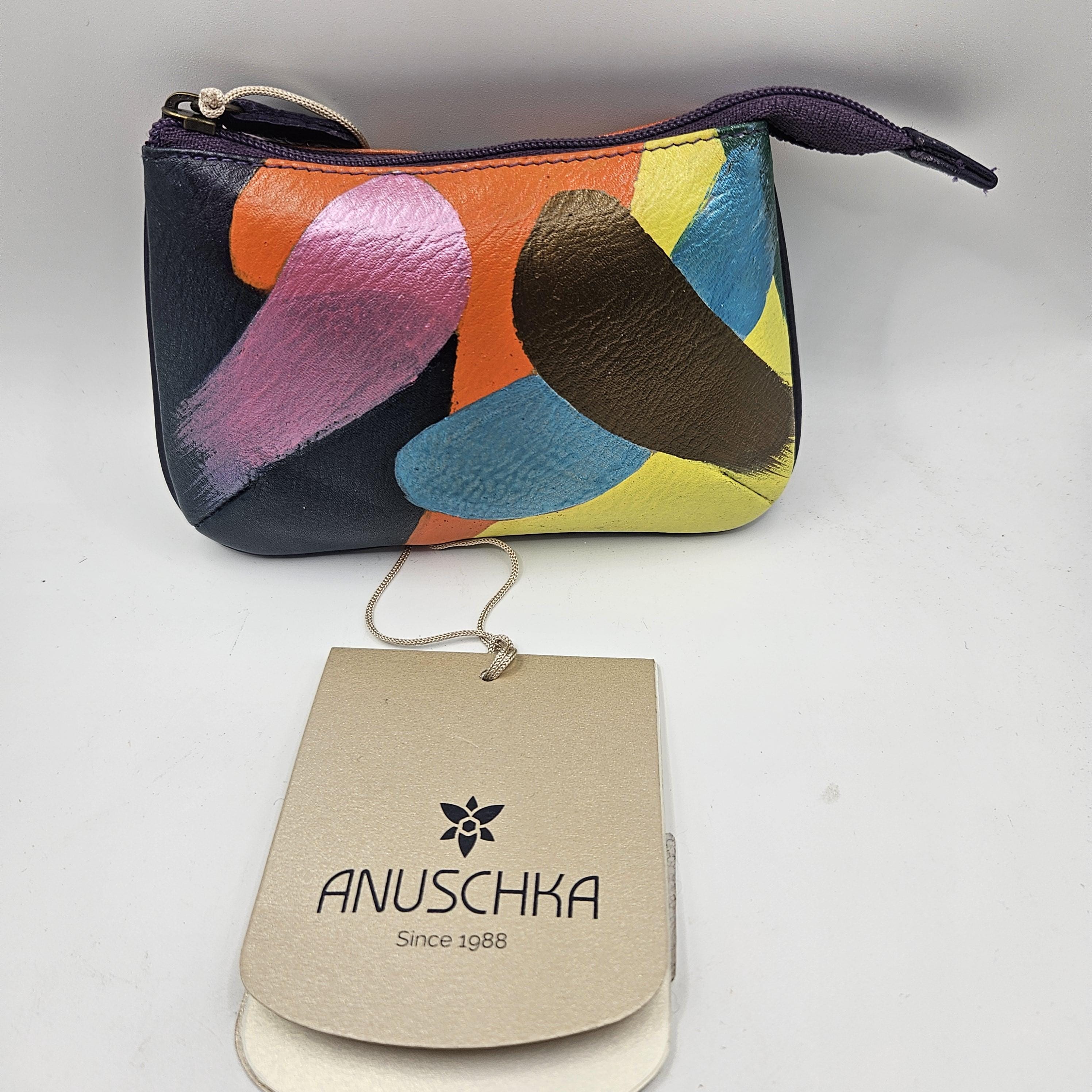 Painterly Pallet Anuschka Coin Purse, Hand Painted, Cowhide Leather - Etsy
