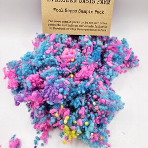 Wool Nepps, Fiber Sample, Art Batts, - Etsy