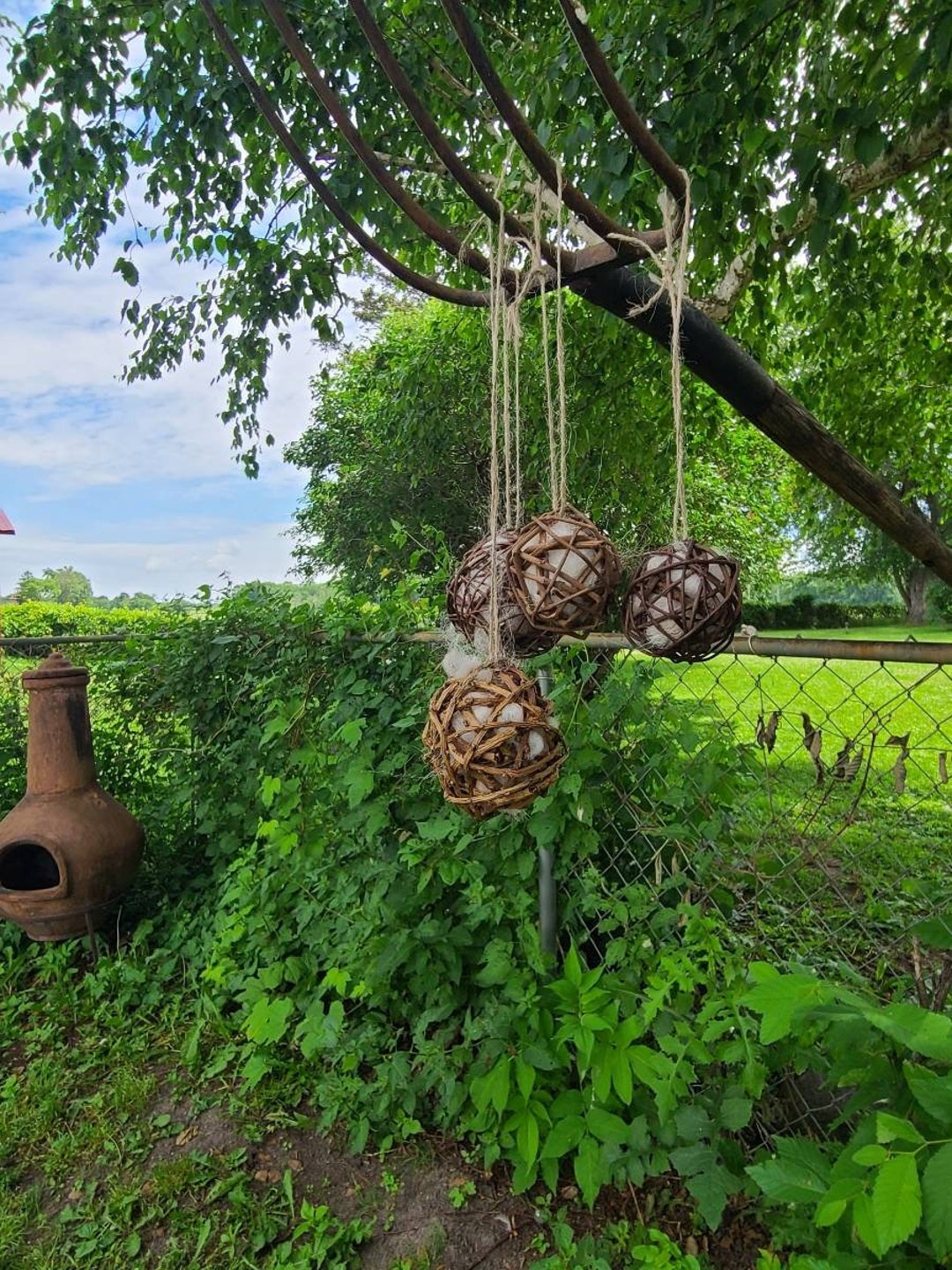 2- Grapevine Nesting Balls, Nesting Balls, Bird Nest Material, Bird ...