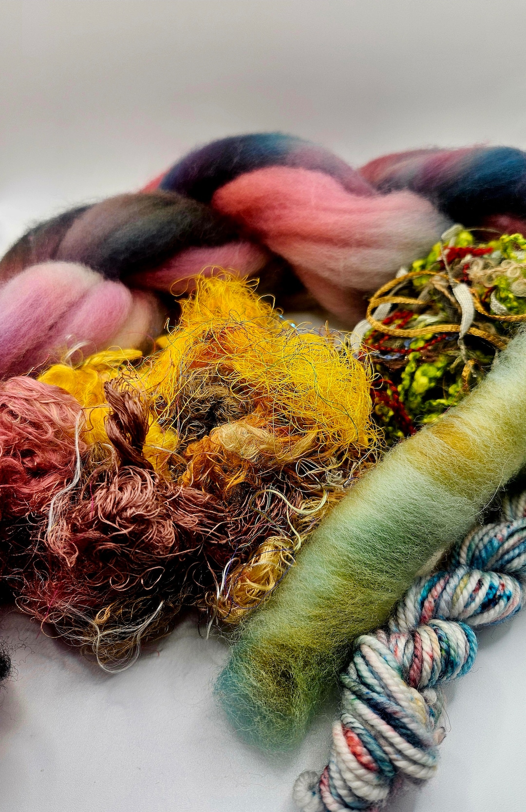 Mystery Fiber Bundle, Fiber Grab Bag, Fiber Pack, Assorted Mixed Fibers ...