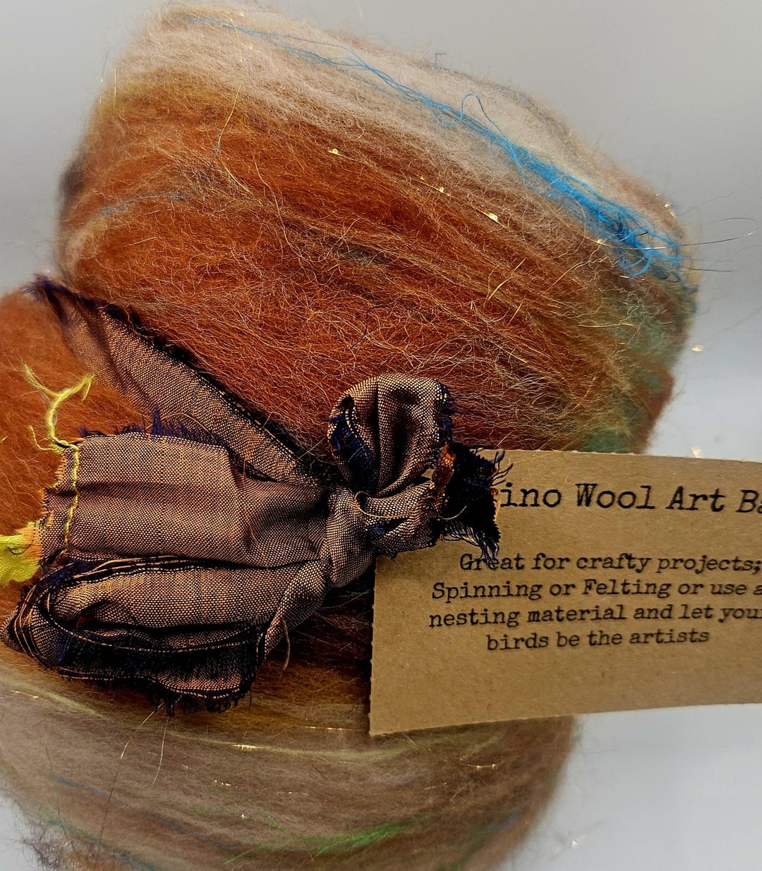 Merino Wool Art Batt, Roving, Fiber Art, Bird Nesting Material - Etsy