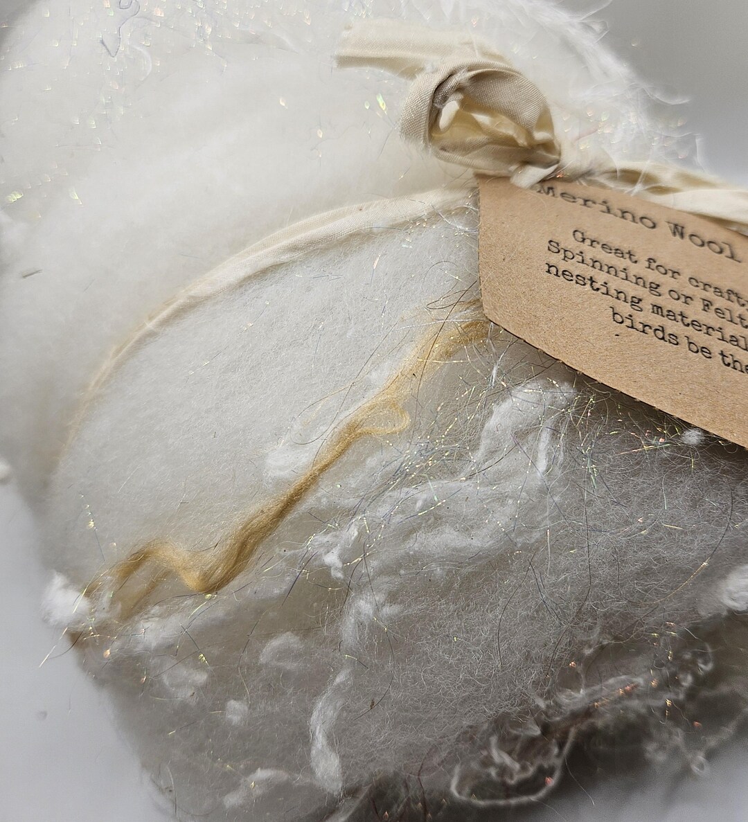 Merino Wool Art Batt, Roving, Bird Nesting Material - Etsy