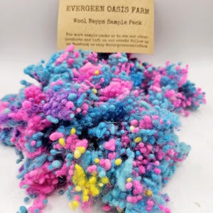 Wool Nepps, Fiber Sample, Art Batts, - Etsy