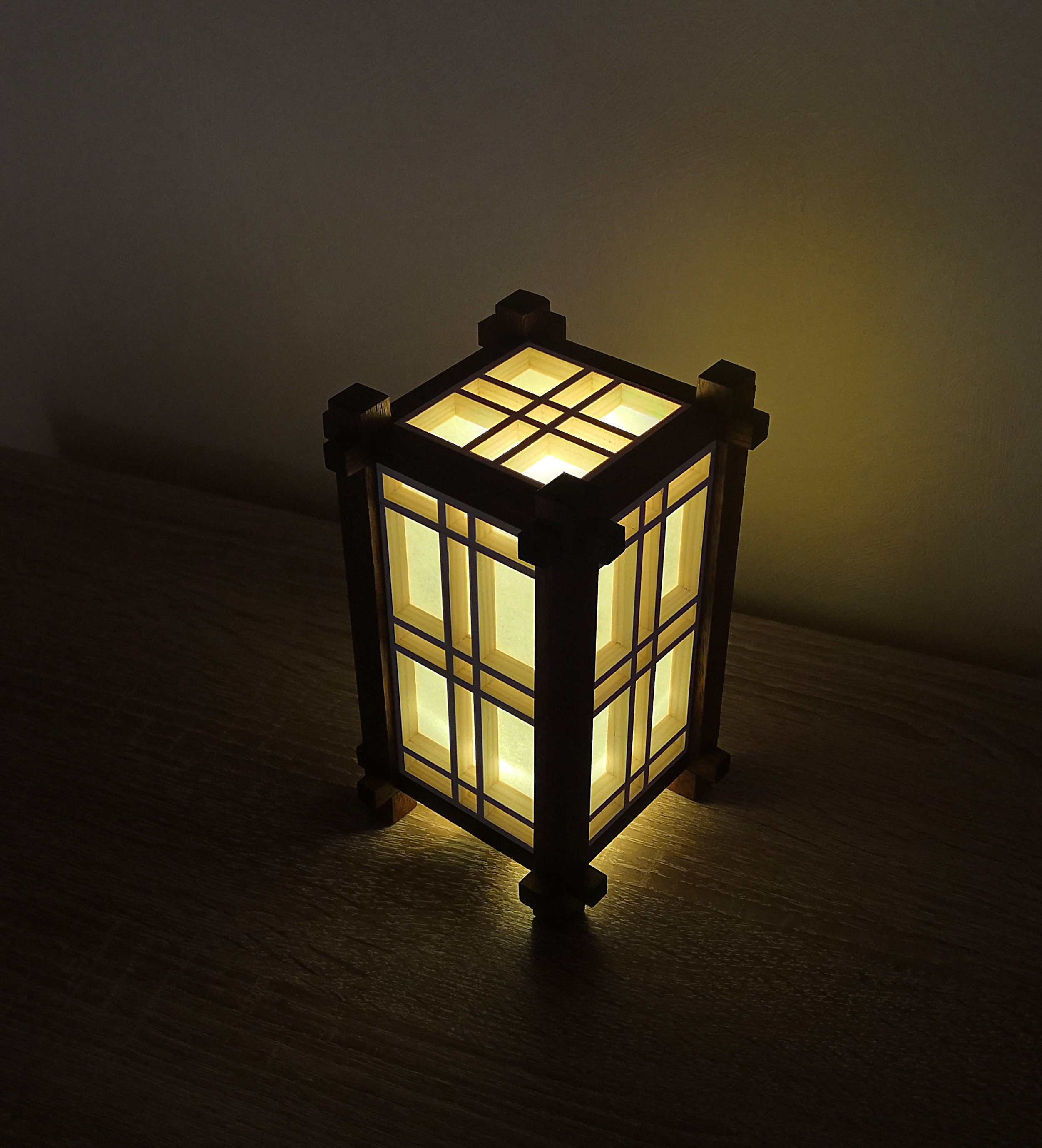 Mini USB Desk Lamp Japanese Kumiko Style Lantern - Etsy