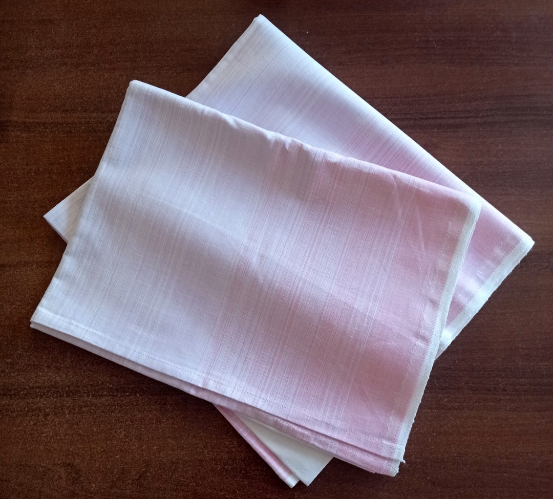 Vintage Soviet Bed Linen Sheet Pink Striped. Soviet Ecological Vintage ...