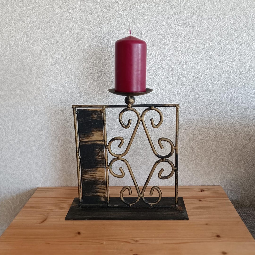 Soviet Metal Candle Holder for One Candles, Handmade Candlestick - Etsy