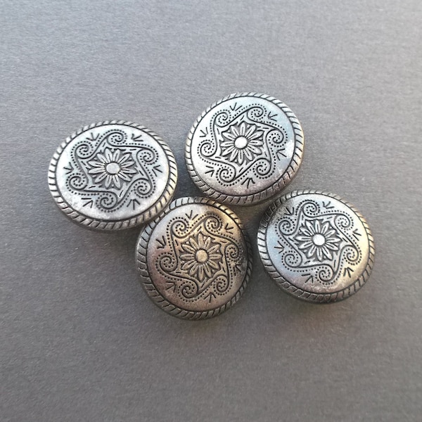 Silver Buttons - Etsy