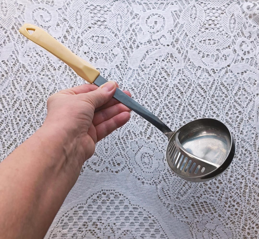 Soviet Soup Ladle With Wire Rack for Straining the Broth Stainless ...