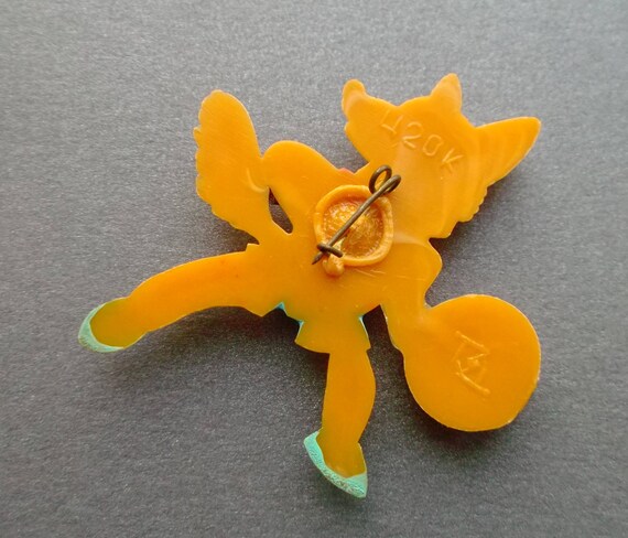 Fox vintage plastic funny badge Soviet-era, badge USS… - Gem