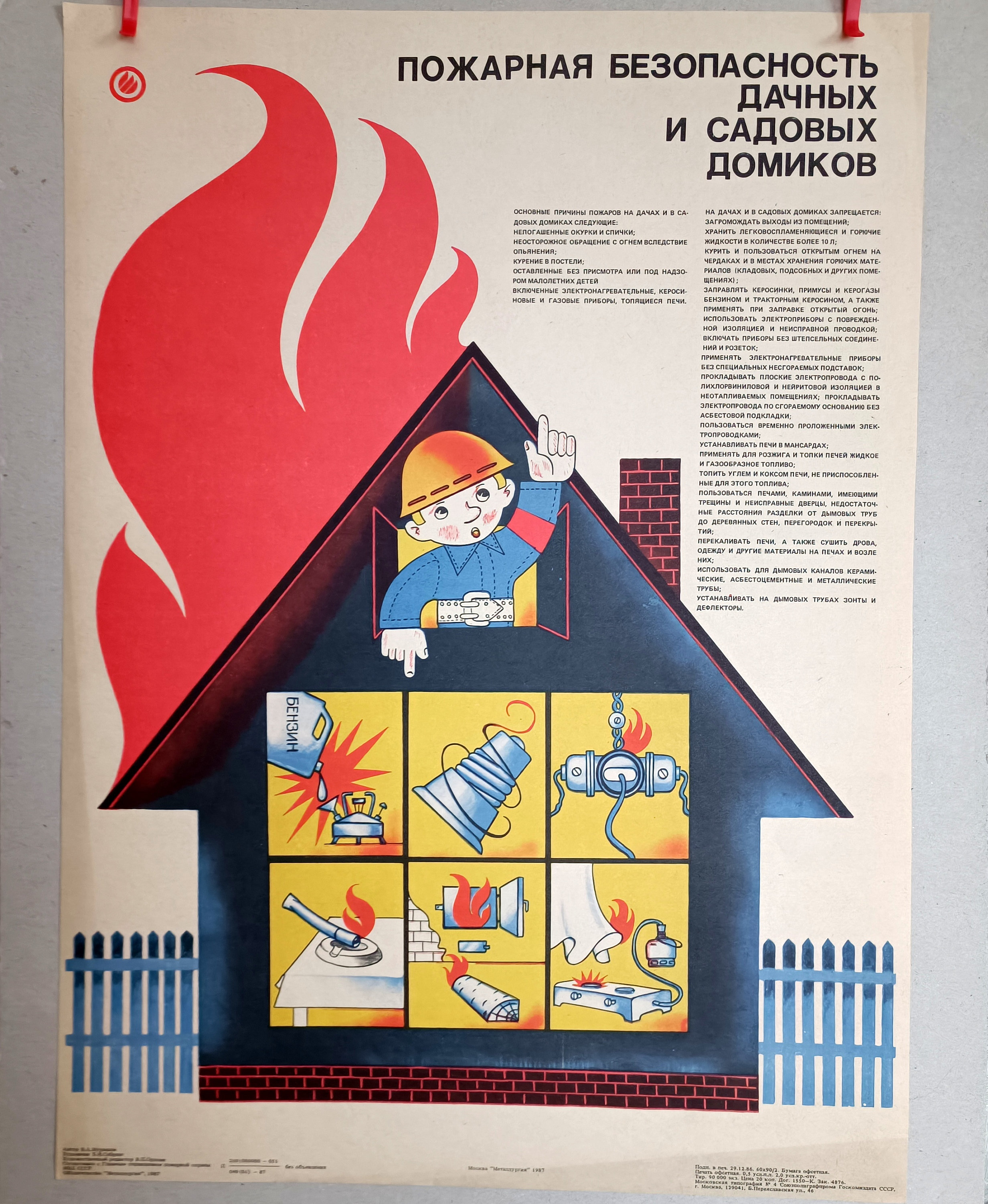 Retro Soviet Poster Fire Safety. Warning Soviet Poster. Poster - Etsy