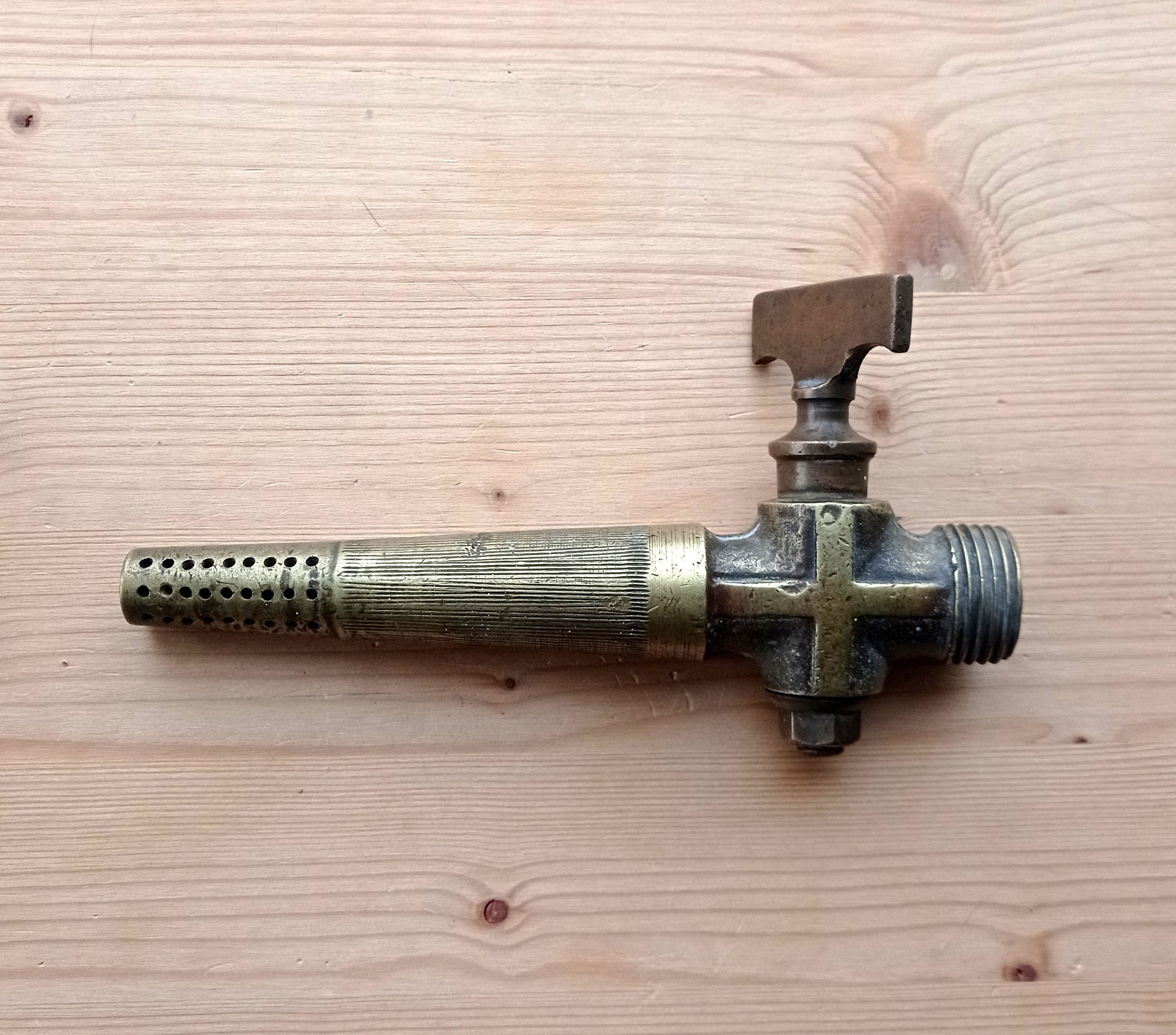 Vintage Antique Brass Wine Barrel Tap, Old Brass Wine Barrel Faucet ...