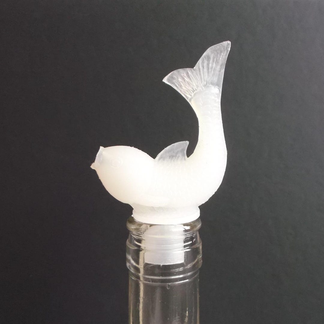 Vintage Soviet Plastic Cork Fish, Decorative Accessory for Bottles ...